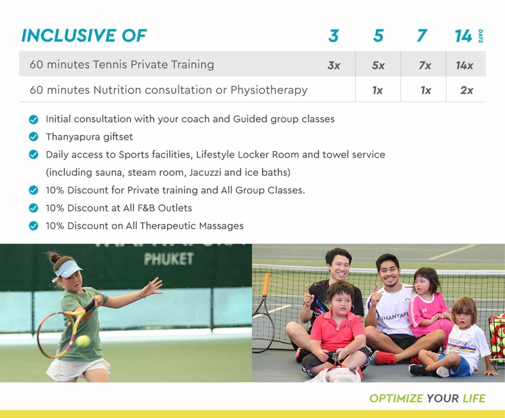 TENNIS JUNIOR PACKAGE - Thanyapura Phuket